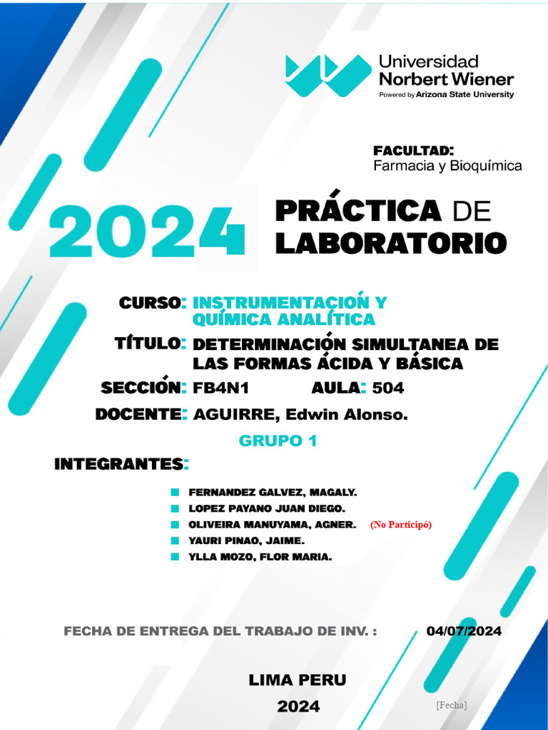 Informe 13. Acido Base Docx-1 | PDF | Hidróxido de sodio | Ph