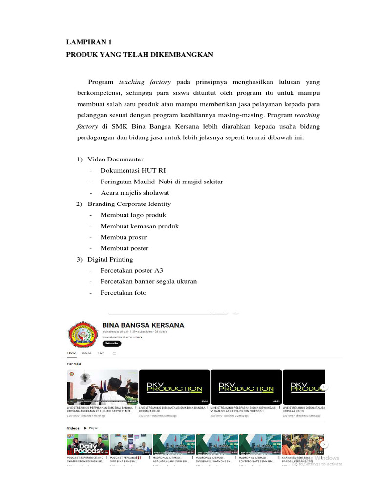 LAMPIRAN | PDF | Karier & Perkembangan | Bisnis