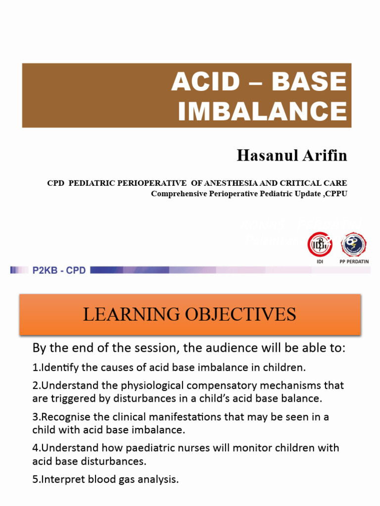 Pediatric Acid-Base Imbalance Guide | PDF | Breathing | Physiology