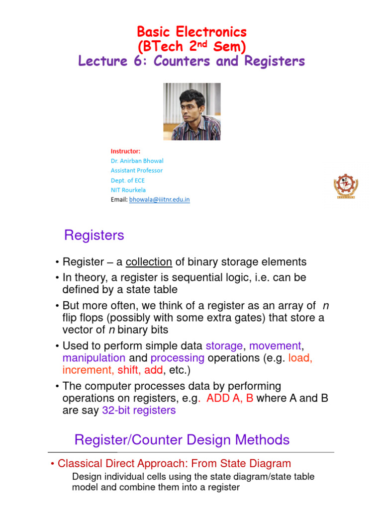 Lecture 6 (Counters) | PDF | Computer Engineering | Digital Electronics