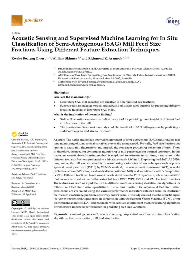 Acoustic_Sensing_and_Supervised_Machine_Learning_f | PDF | Support Vector Machine | Machine Learning