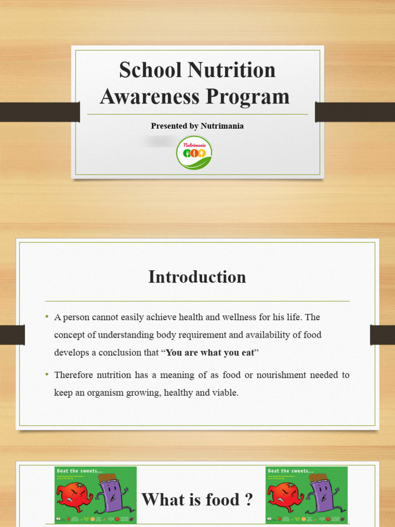 School Nutrition Awareness Program | PDF | Nutrition | Diet & Nutrition
