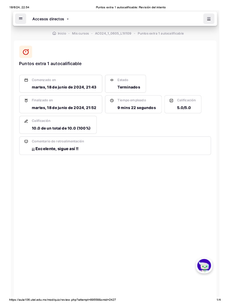 Puntos extra 1 autocalificable_ Revisión del intento | PDF