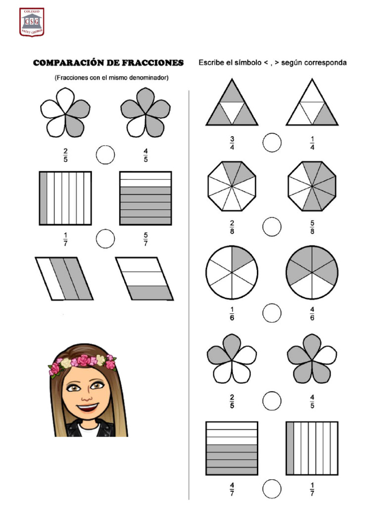 Comparando Fracciones 1 | PDF
