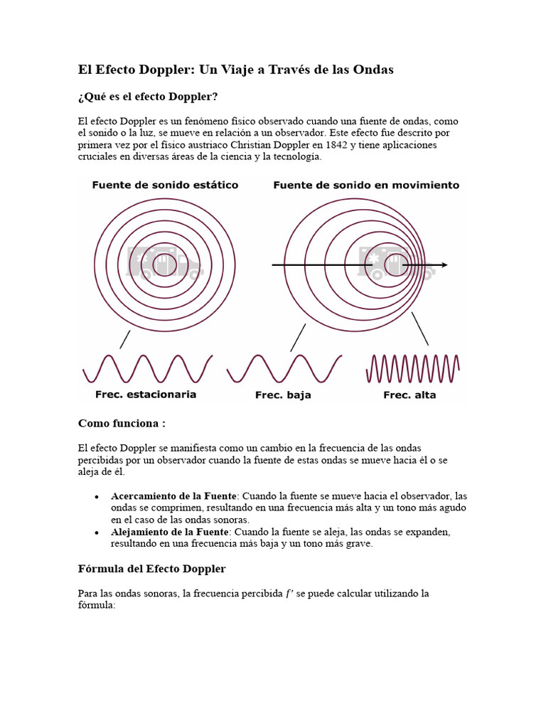 Efecto Dopler | PDF | Efecto Doppler | Fenomeno fisico