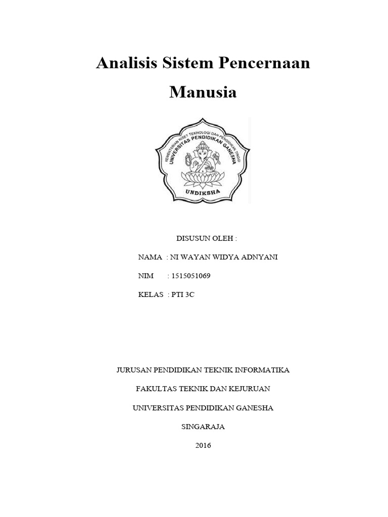 Analisis Sistem Pencernaan Manusia Siste | PDF