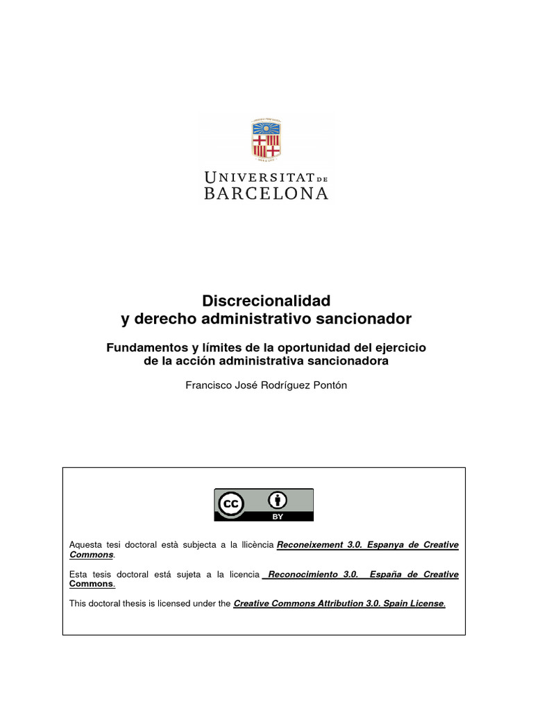 Discrecionalidad y Derecho Administrativo Sancionador | PDF