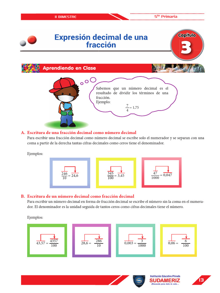EXPRESION DECIMAL DE UNA FRACCION | PDF | Decimal | Objetos matemáticos