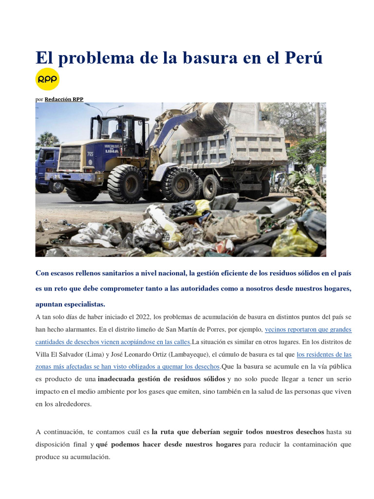 Residuos Sólido | PDF | Residuos | Vertedero