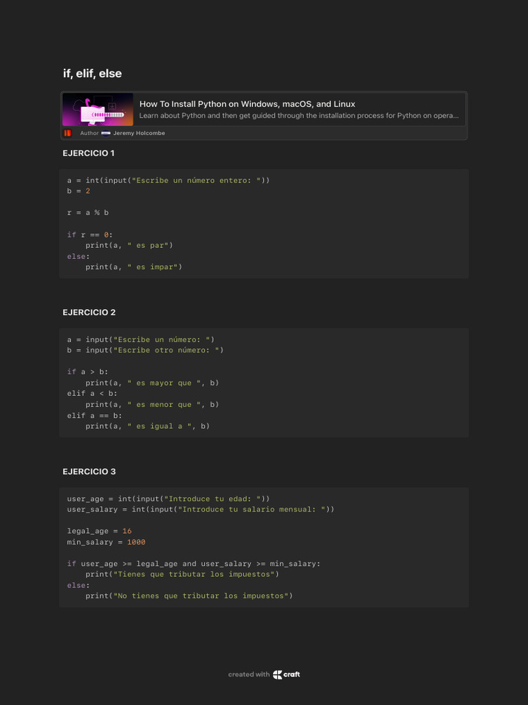If, Elif, Else | PDF | Programación orientada a objetos | Software