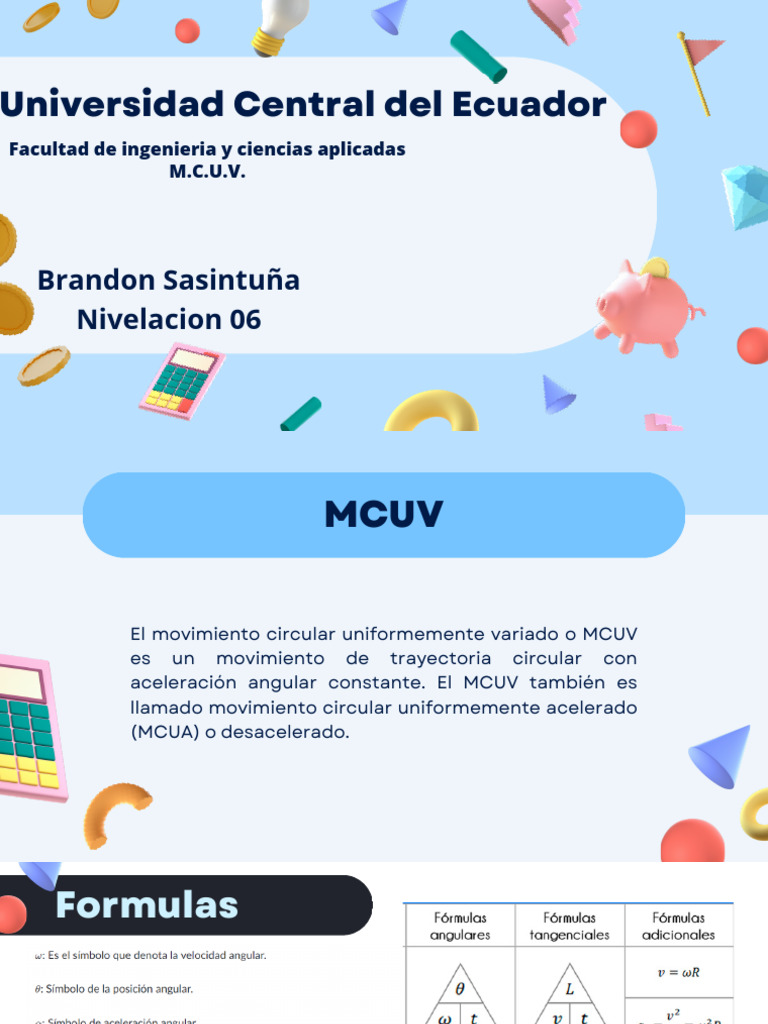 MCUV: Conceptos y Ejercicio Práctico | PDF