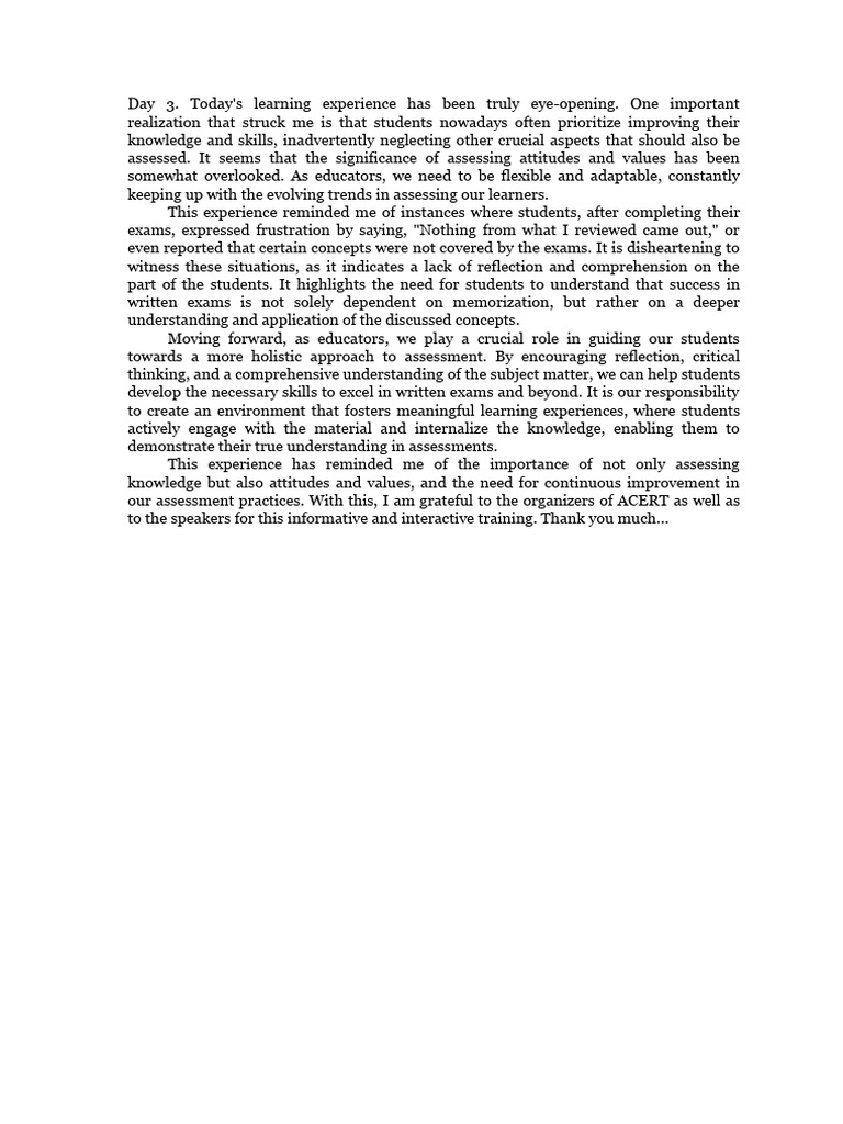 Maute, KSM-Day 3. Reflection Output | PDF