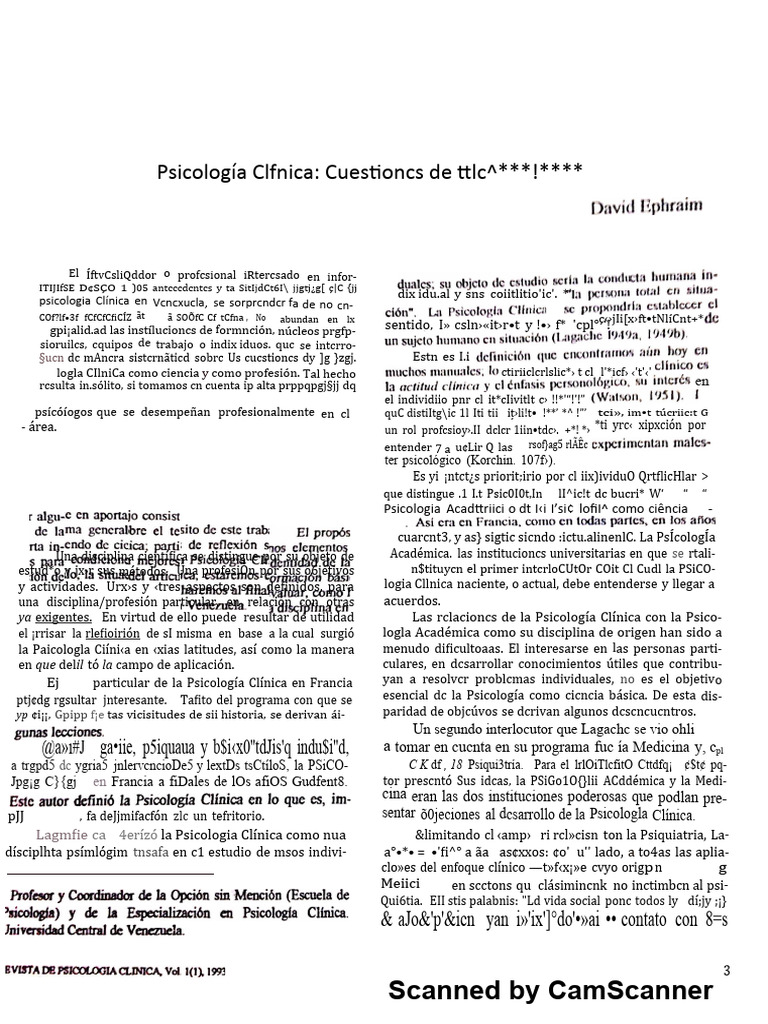 David Ephraim Psicologia Clinica Cuestiones de Identidad | PDF ...