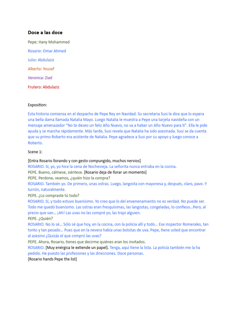 Doce a las doce Presentacion script | PDF