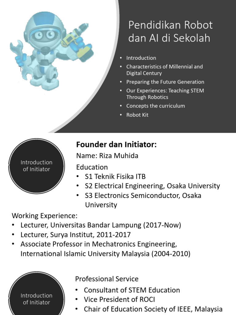 Pendidikan Robot dan AI untuk Generasi Muda | PDF