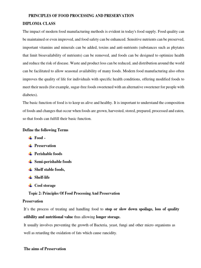 Principles of Food Processing and Preservation Upd - 231102 - 132255 ...