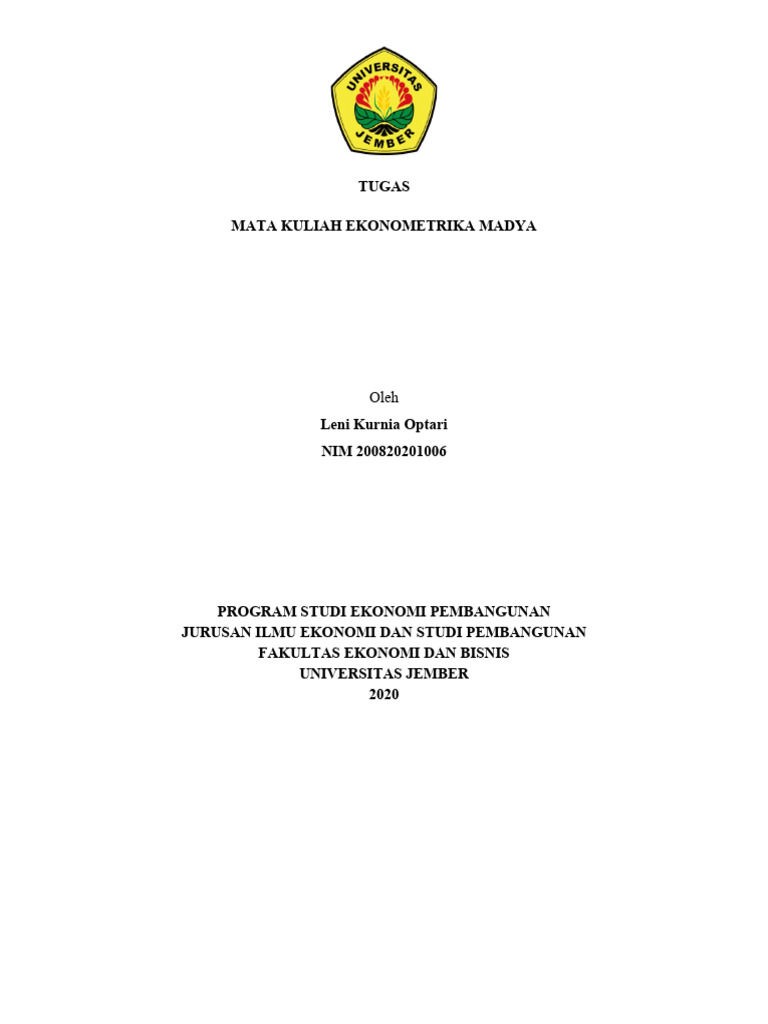 Leni Kurnia Optari-Regresi Model ECM | PDF