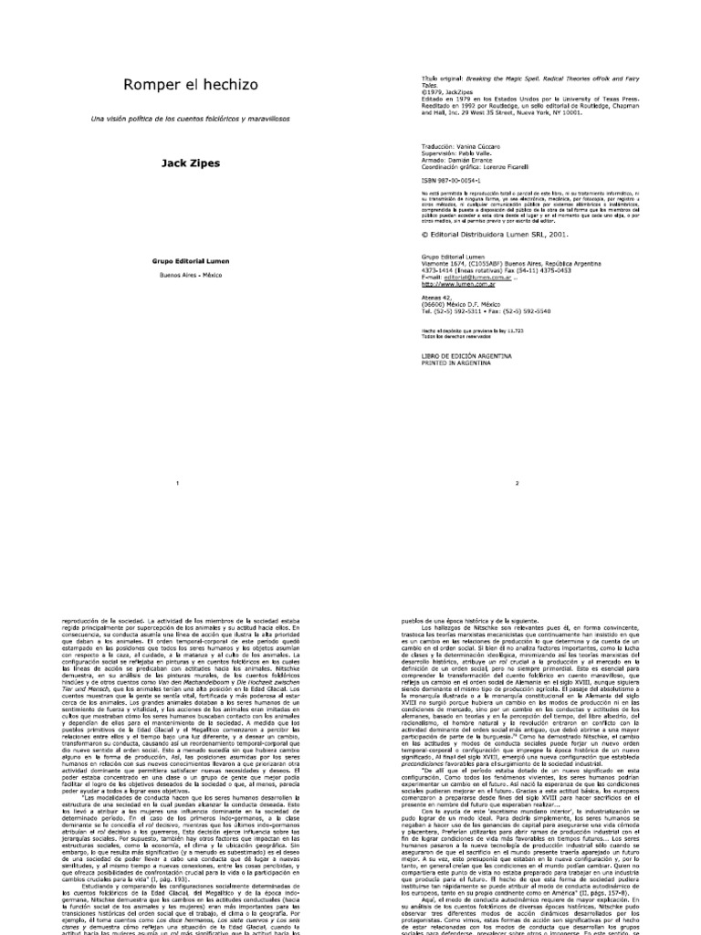 Zipes - Romper El Hechizo - Compressed | PDF