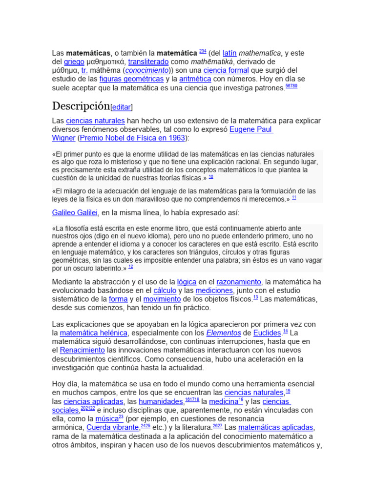 matematicas | PDF | Matemáticas | Science