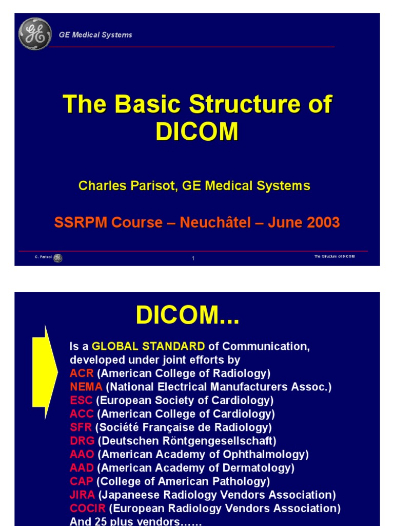 The Basic Structure of DICOM | PDF | Medical Imaging | Radiology