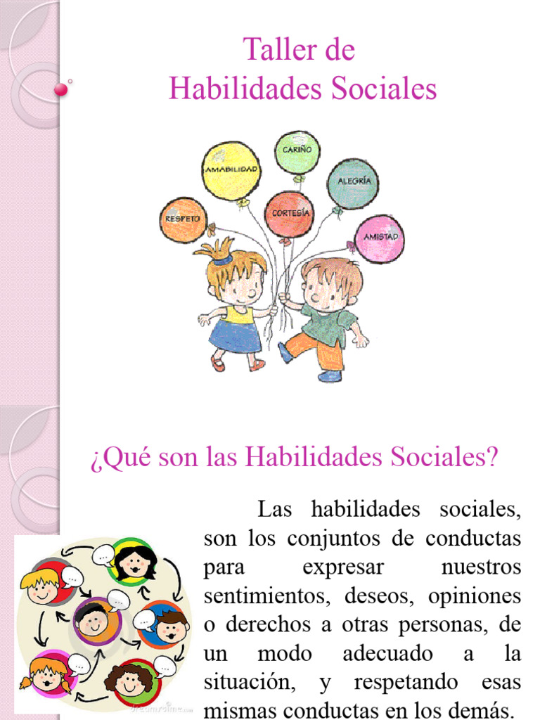 Taller de Habilidades Sociales | PDF | Comunicación | Conceptos ...