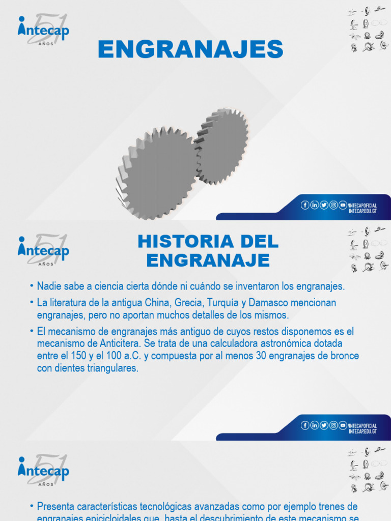Presentacion de Engranajes | PDF | Engranaje | Máquinas