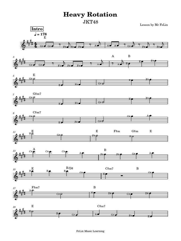 Heavy Rotation - JKT48 (Materi Ngajar) | PDF