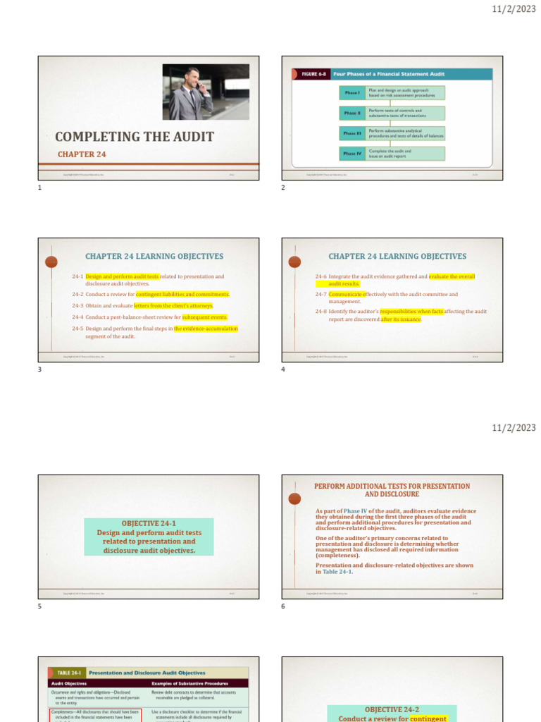 Slides - Chapter 24 - ST Version | PDF | Audit | Auditor's Report Slides - Chapter 24 - ST Version | PDF | Audit | Auditor's Report