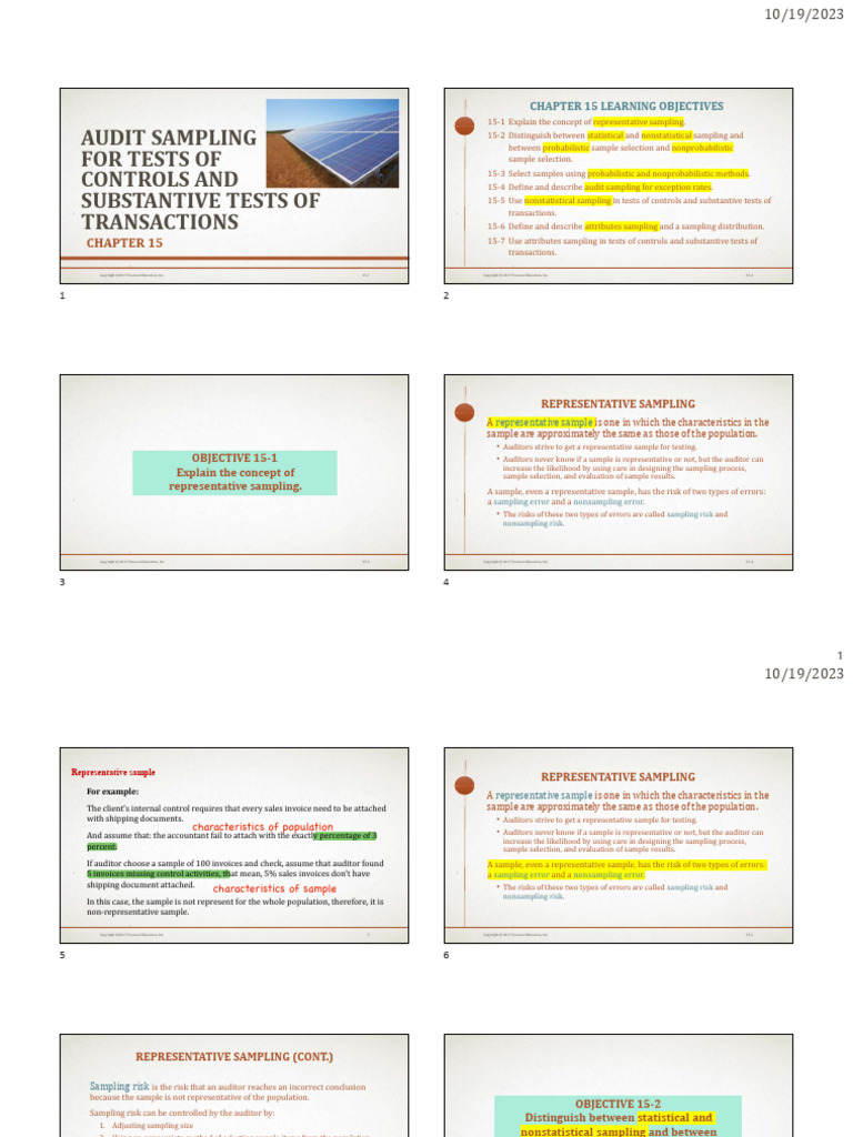 Slides - Chapter 15 - ST Version | PDF | Sampling (Statistics) | Statistics