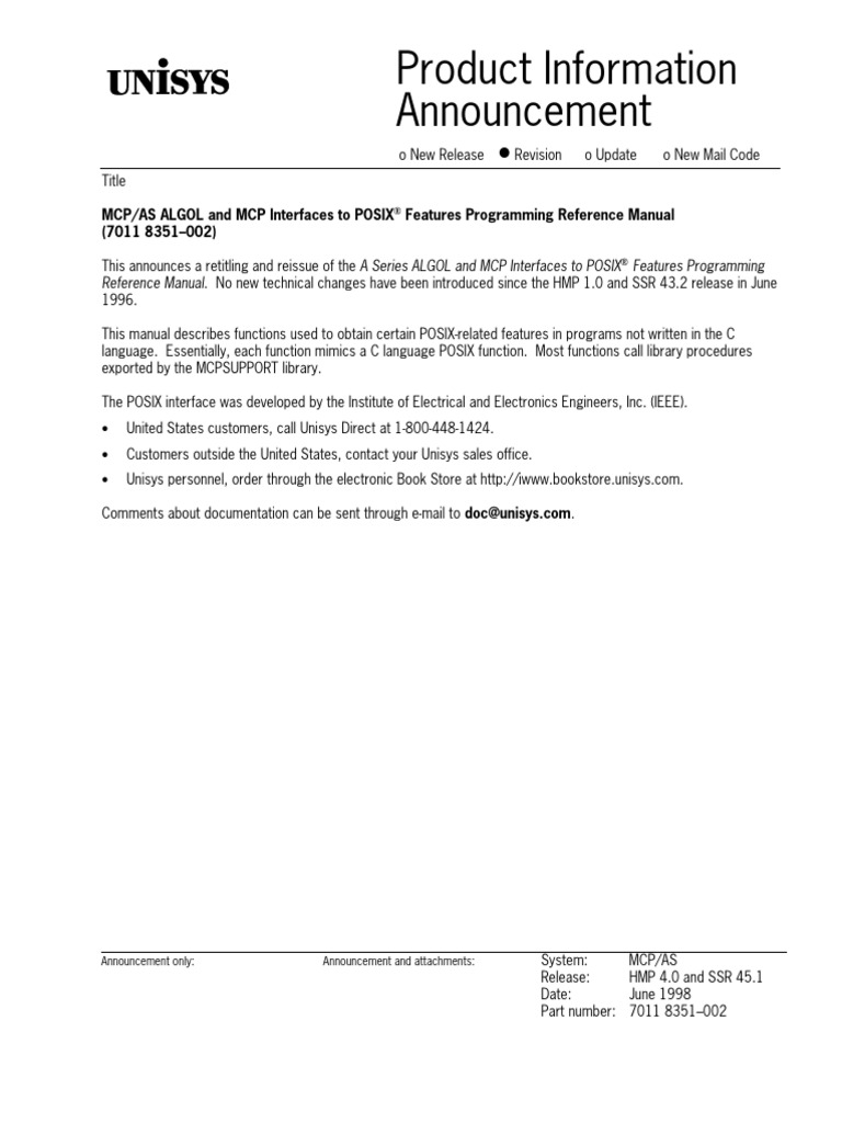 Algol And Mcp Pdf Parameter Computer Programming C Programming 6028