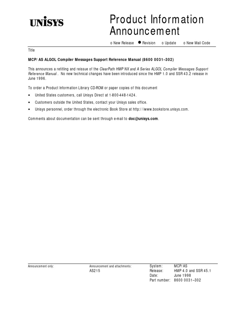Algol Compiler Message Pdf Parameter Computer Programming Pointer Computer Programming 2549