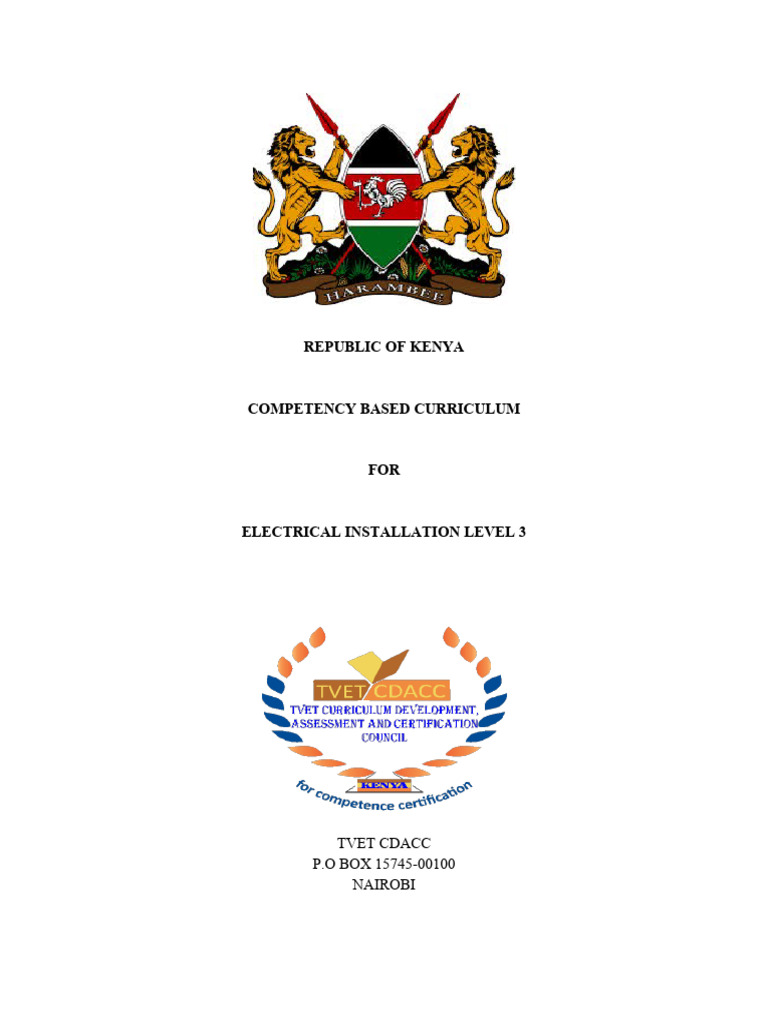 Electrical Installation Curriculum Level 3 | PDF | Entrepreneurship ...