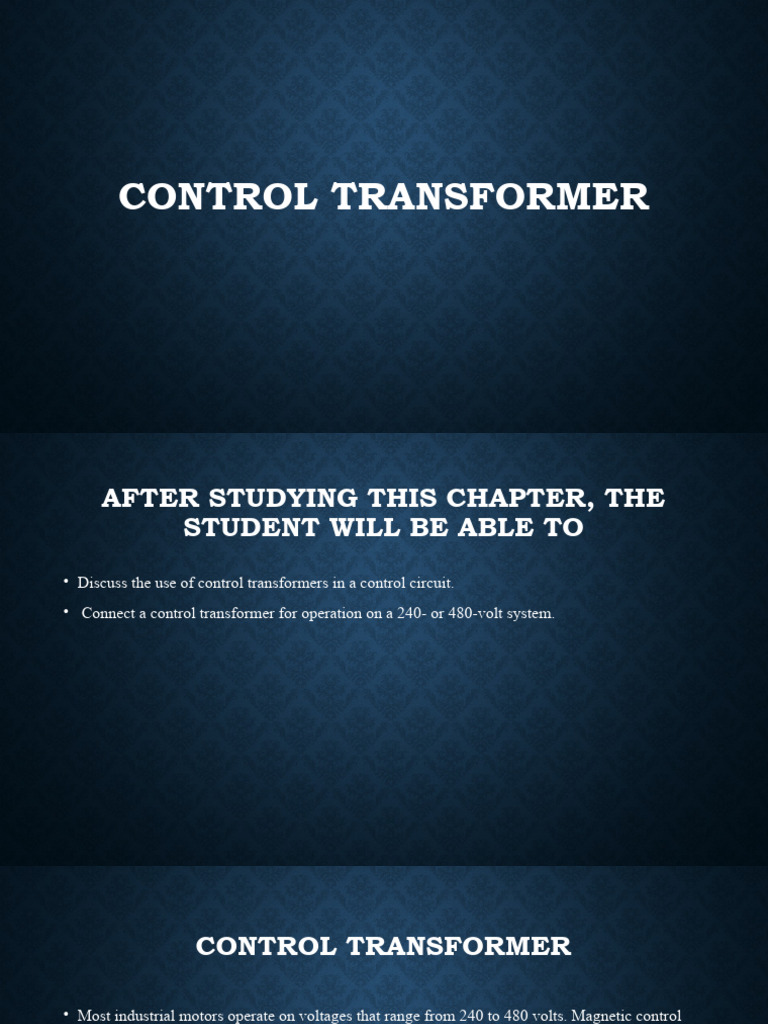 Control Transformer | PDF | Transformer | Fuse (Electrical)