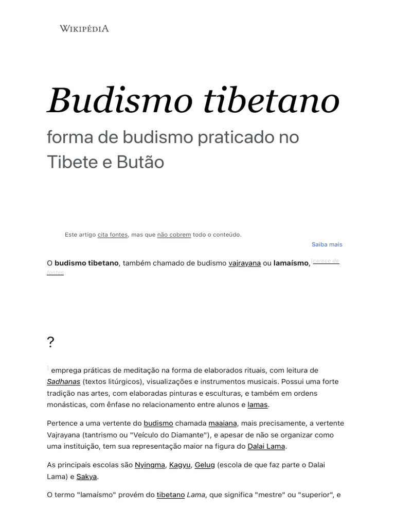 Budismo Tibetano: História e Práticas | PDF | Budismo tibetano | Vajrayana
