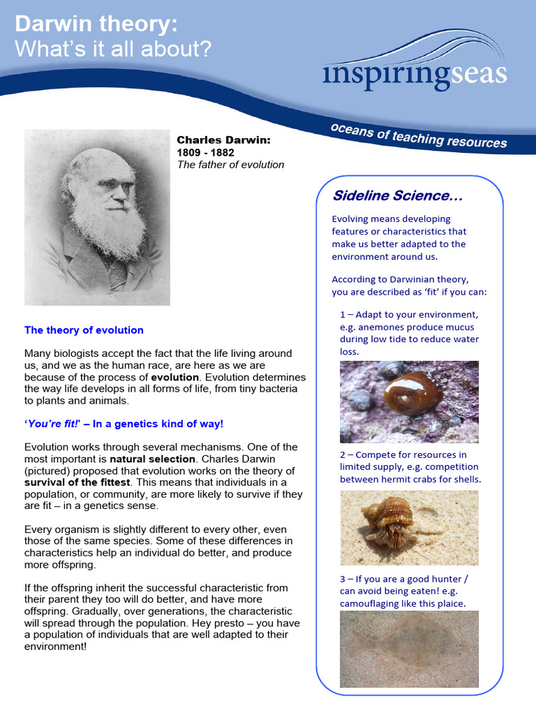 Darwin Theory Survial of The Fittest | PDF | Evolution | Gene