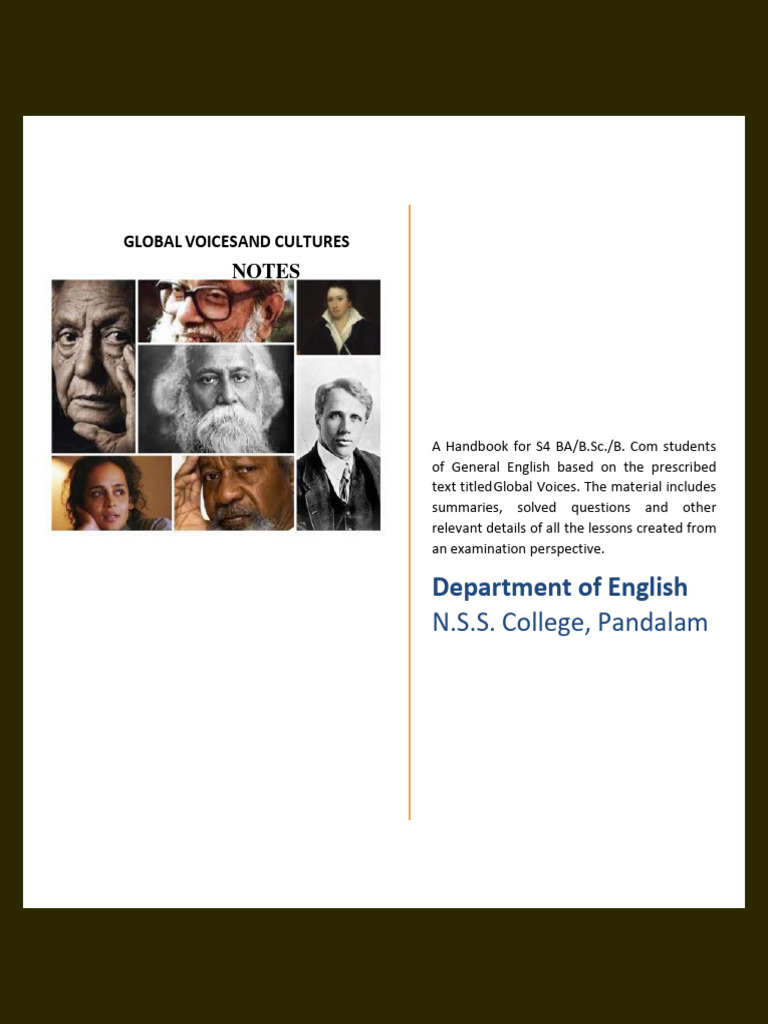 Global Voices Notes IV Sem Gen. Eng. | PDF | Indigenous Peoples