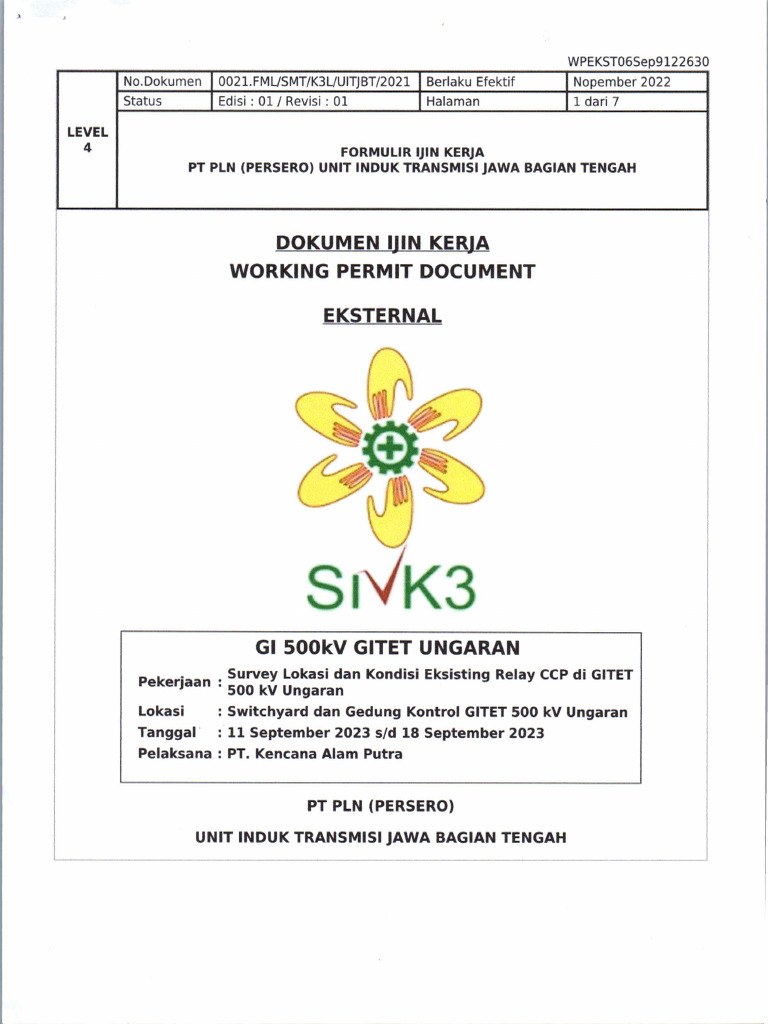 WP Gitet 500 KV Ungaran 11-1837 | PDF