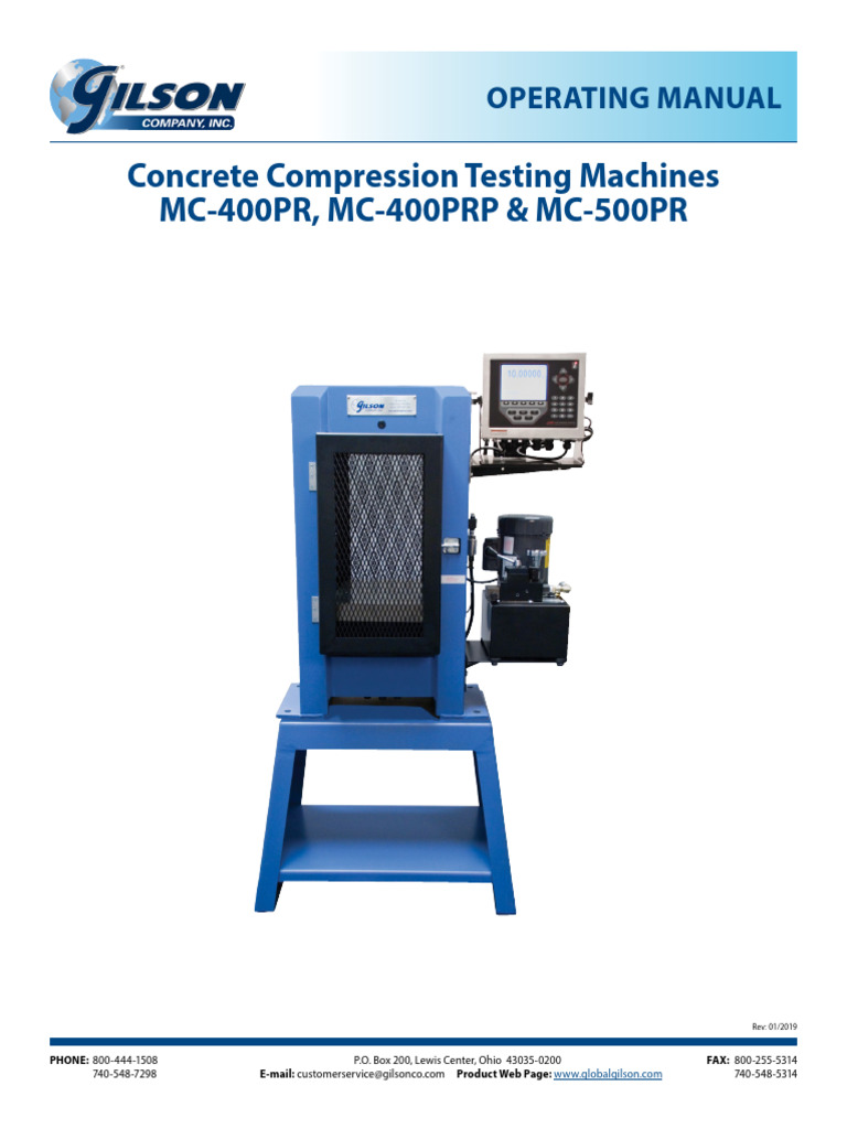 Manual 400 500 Concrete Compression Machine Pro Plus Series | PDF ...