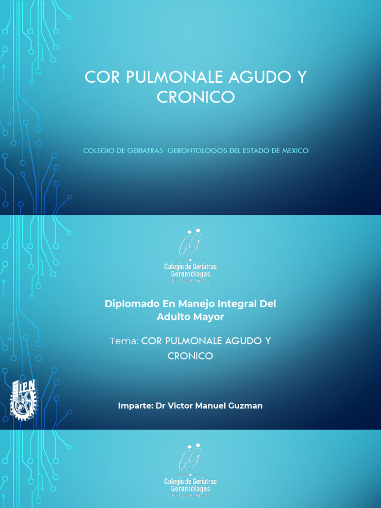 Cor Pulmonale Agudo y Cronico | PDF | Enfermedades respiratorias | Sistema cardiovascular