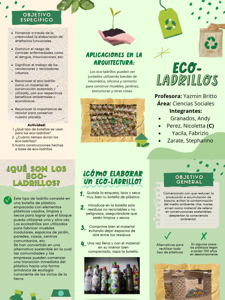 Tríptico Informativo Del Día Del Reciclaje Ilustrado Verde | PDF | El ...