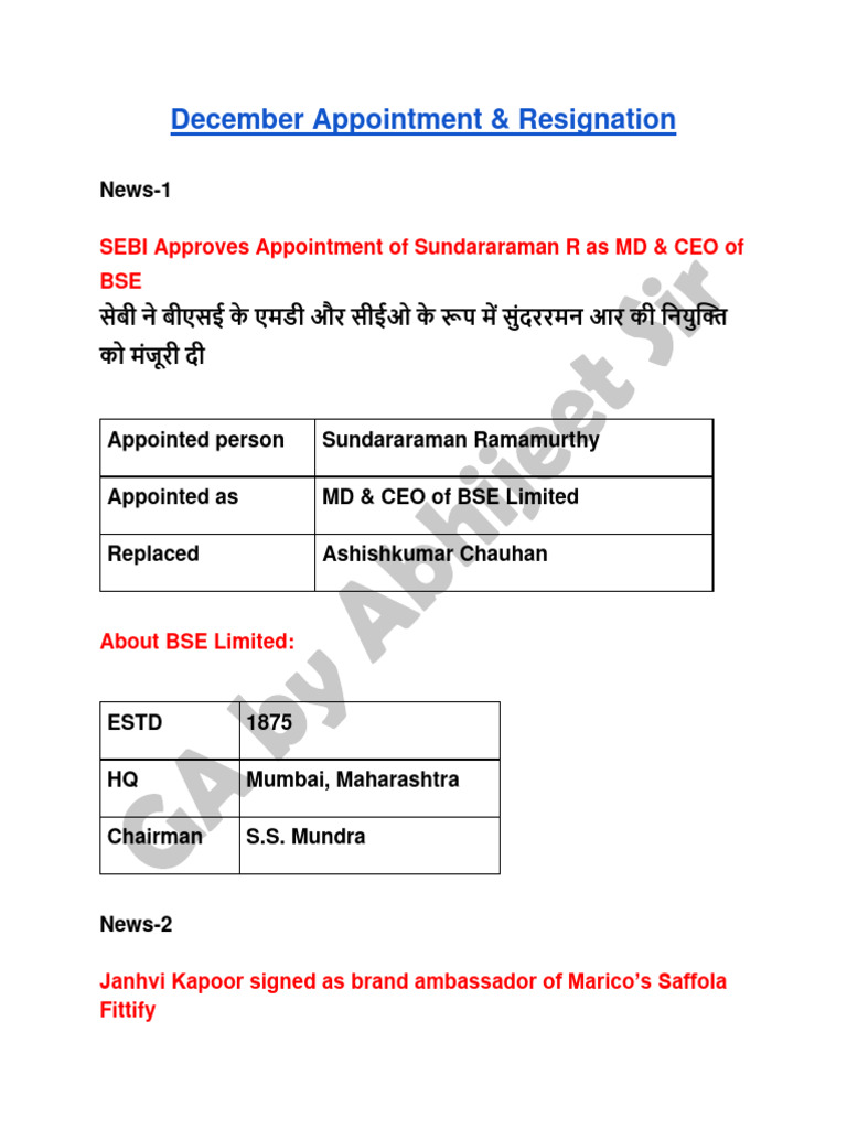 December 2022 Appointment & Resignation | PDF | Supreme Court Of India