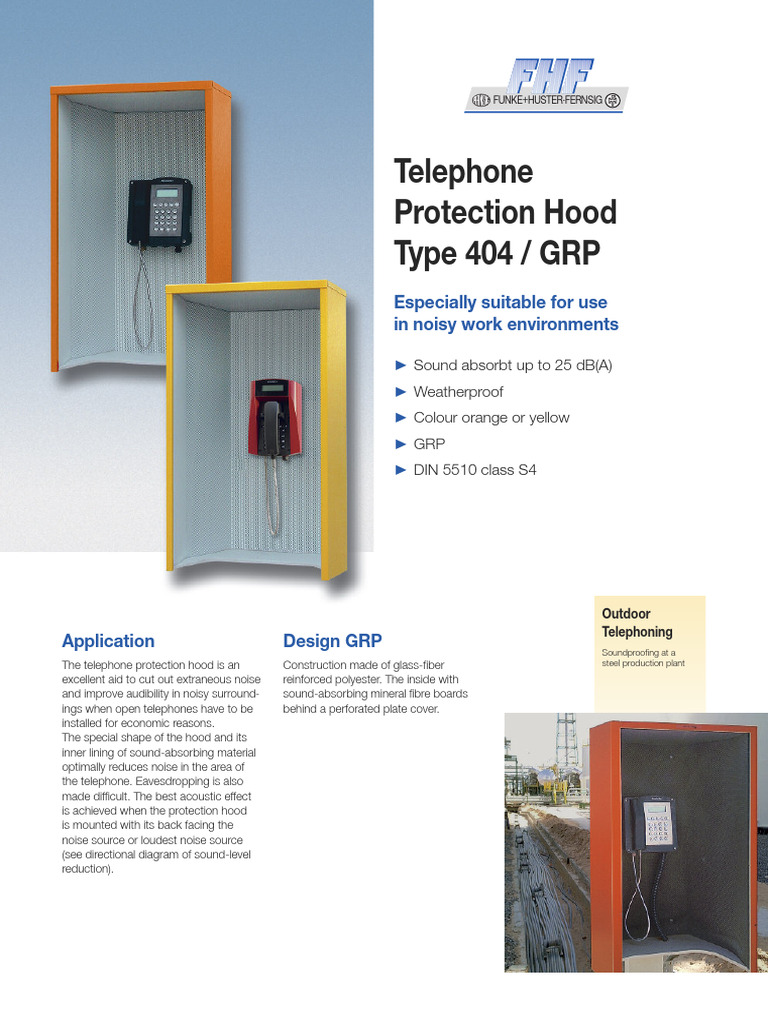 Telephone Protection Hood Overview | PDF | Fiberglass | Building Materials
