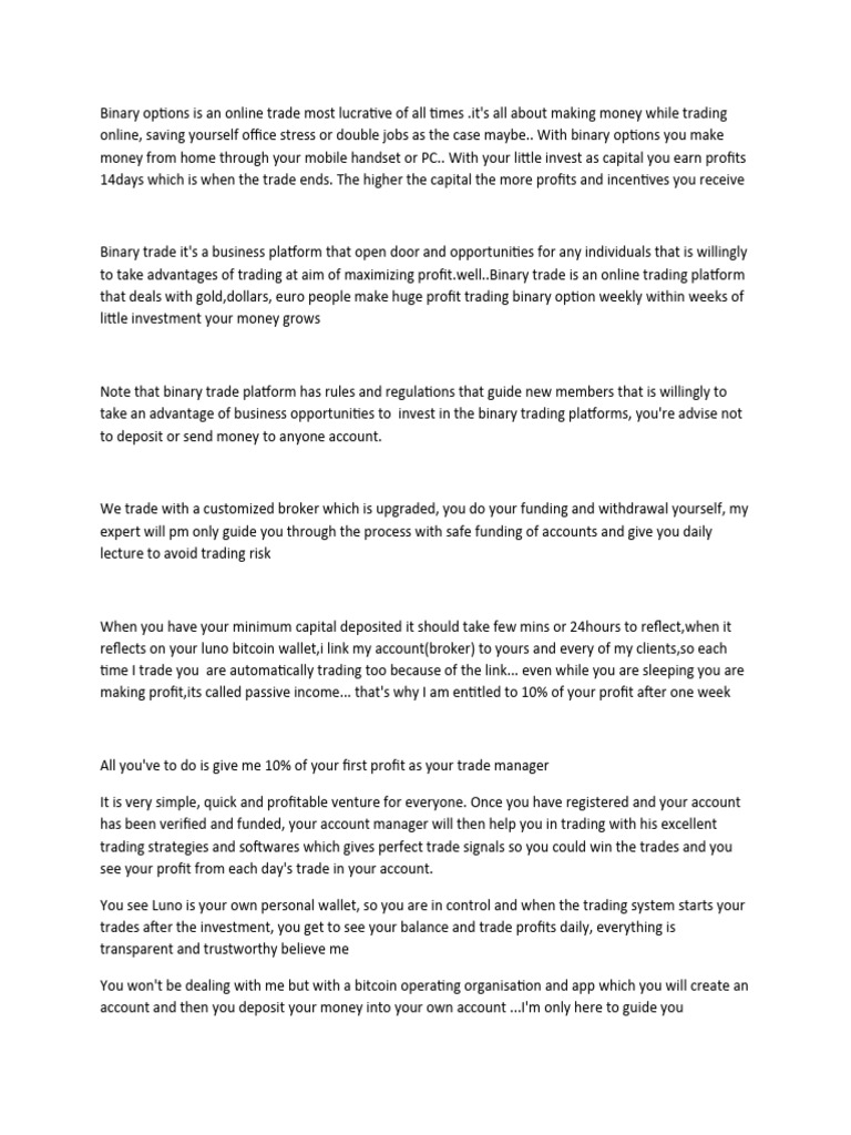 Binary options-WPS Office | PDF | Investing | Money