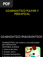 2da Clase - Endodoncia - Diagnostico Pulpar y Periapical | PDF | Odontología | Enfermedades y ...