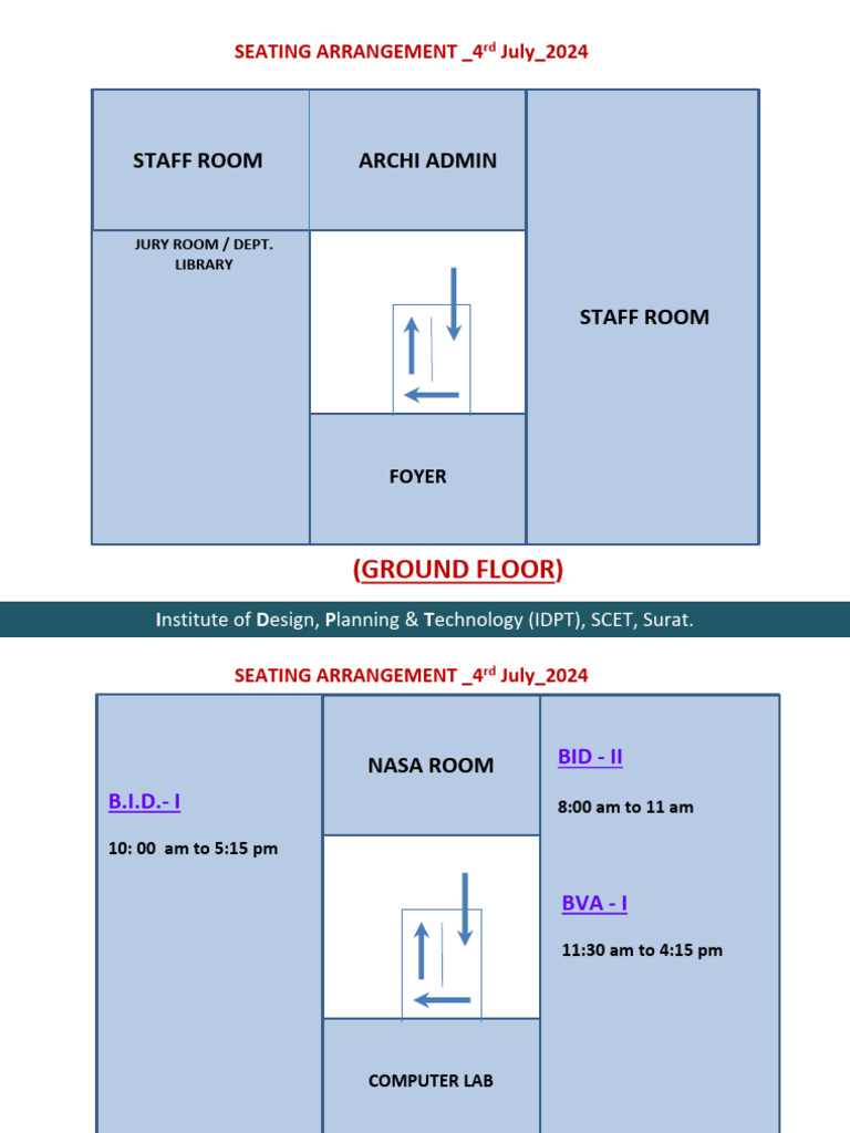 Seating Arrangement - 4th July 2024pptx | PDF | Design | Graphic Design