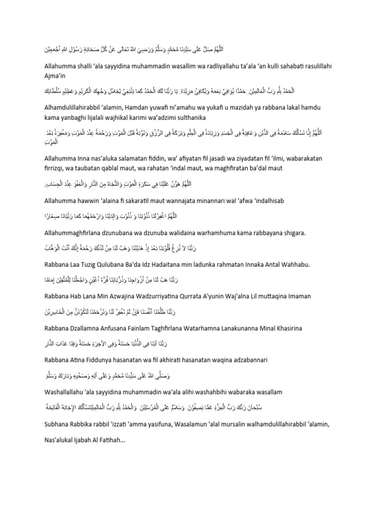Contoh Doa Penutup | PDF