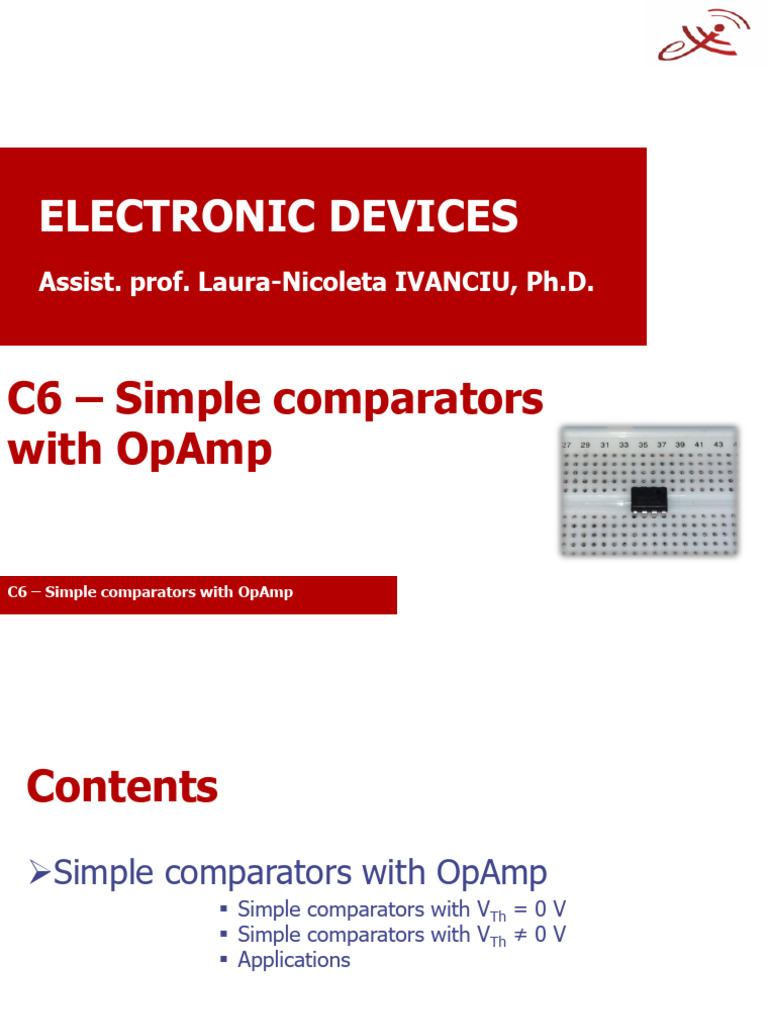 OpAmp Comparator Basics | PDF | Operational Amplifier | Electromagnetism
