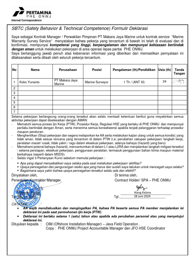 SBTC_Declaration Form Bahasa (28 Jun 2024) approved | PDF