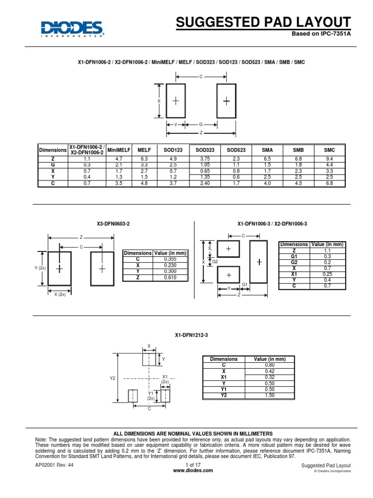 Suggested Pad Layout: Based On IPC-7351A | PDF | Electrical Engineering ...