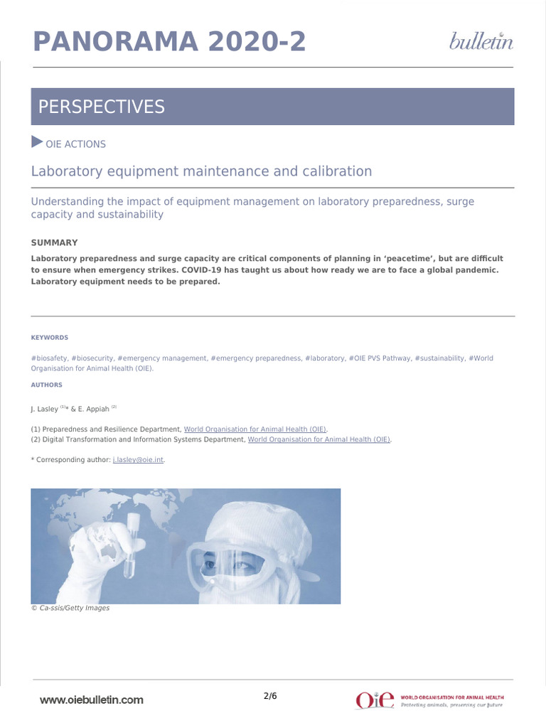 OIEPanorama2020-2 3143 Lasley A | PDF | Laboratories